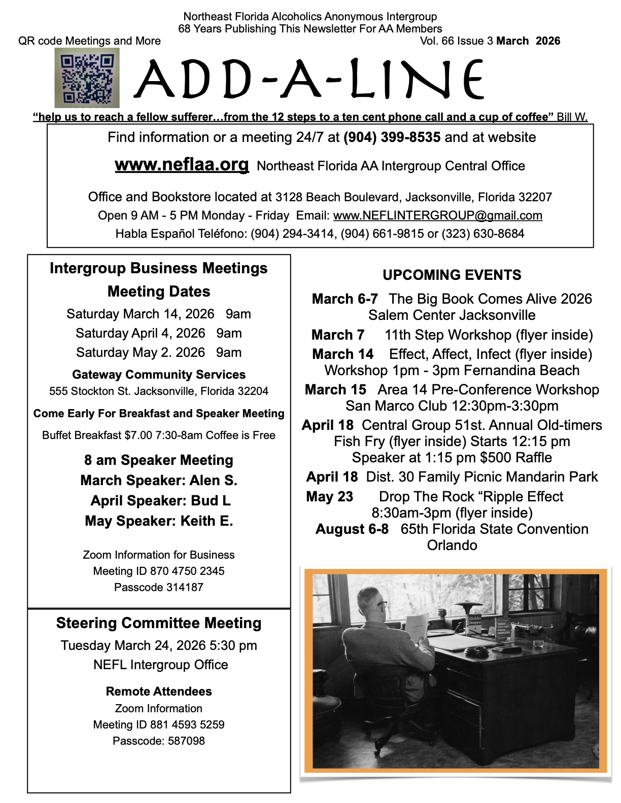 Add A Line Newsletter – NORTHEAST FLORIDA INTERGROUP SERVICES